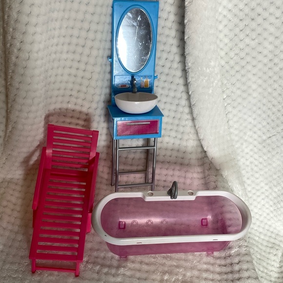 Barbie | Toys | Barbie Doll Bathroom Furniture Tub Sink | Poshmark